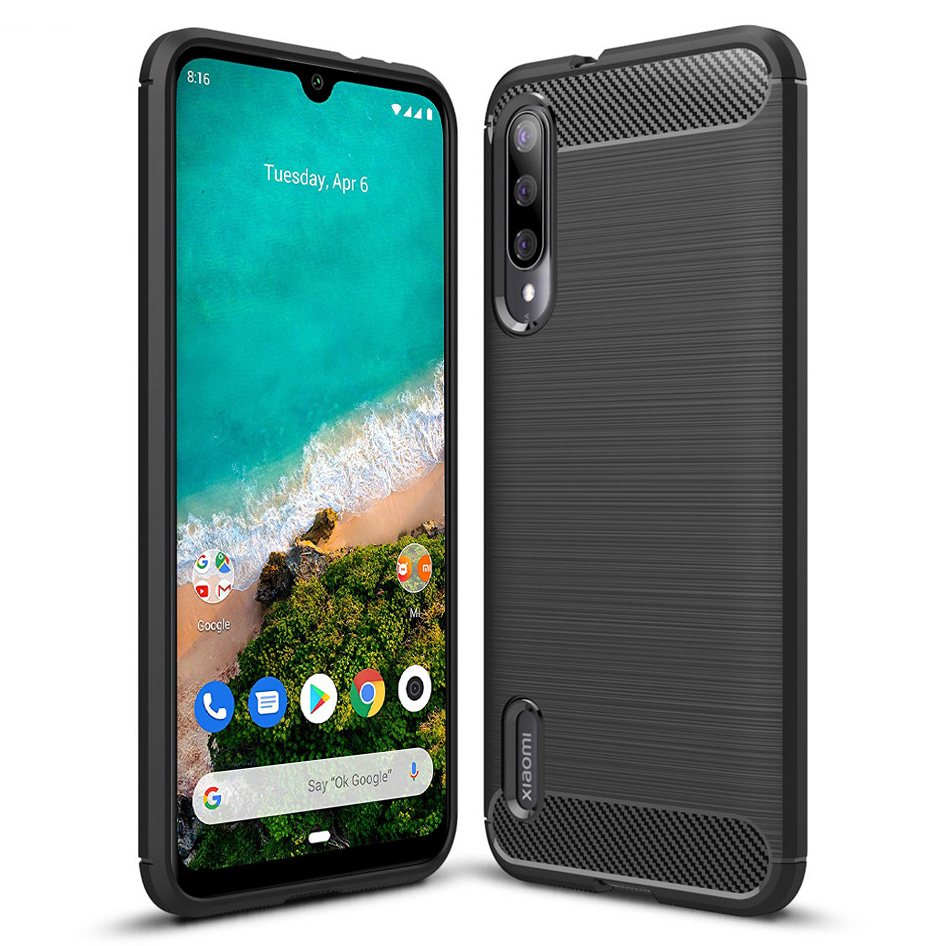 Flexi Slim Carbon Fibre Case for Xiaomi Mi A3 (Black)